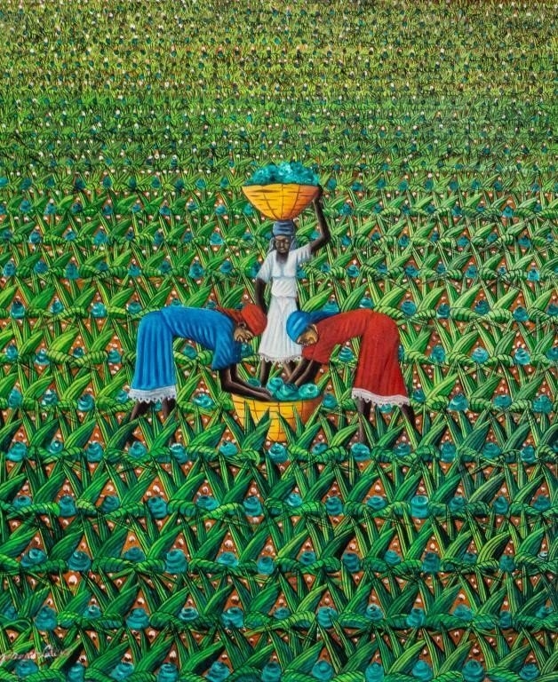 Gerard Valcin | Haitian Folk Painting Oil on Board | MutualArt