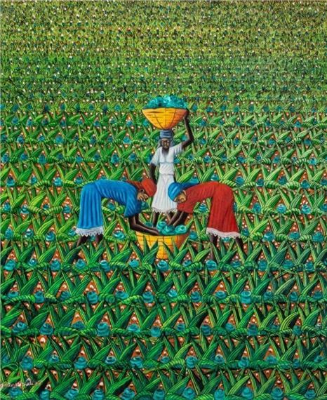 Gerard Valcin | Haitian Folk Painting Oil on Board | MutualArt