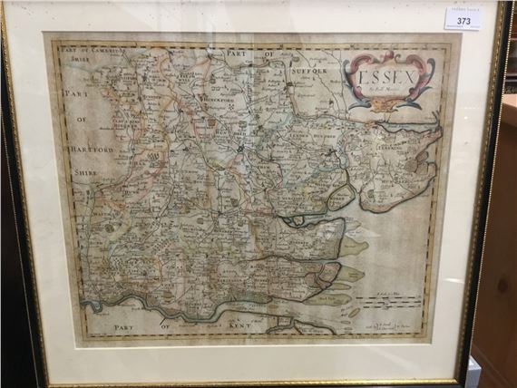 Robert Morden | 18th century Robert Morden tinted map of Essex and ...