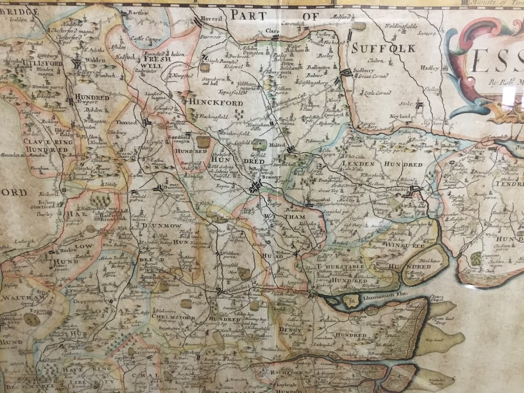 Robert Morden | 18th century Robert Morden tinted map of Essex and ...