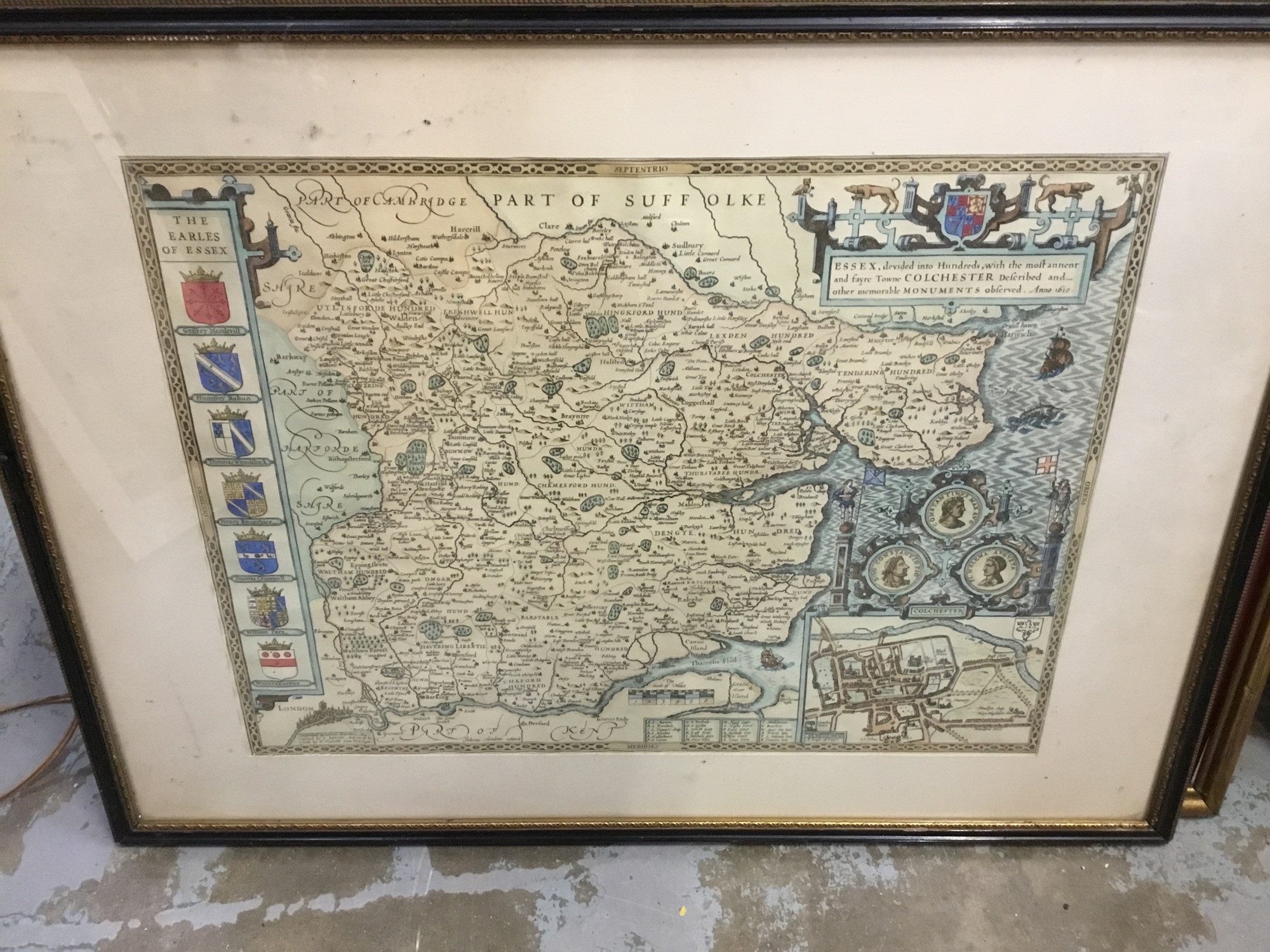 Robert Morden | 18th century Robert Morden tinted map of Essex and ...