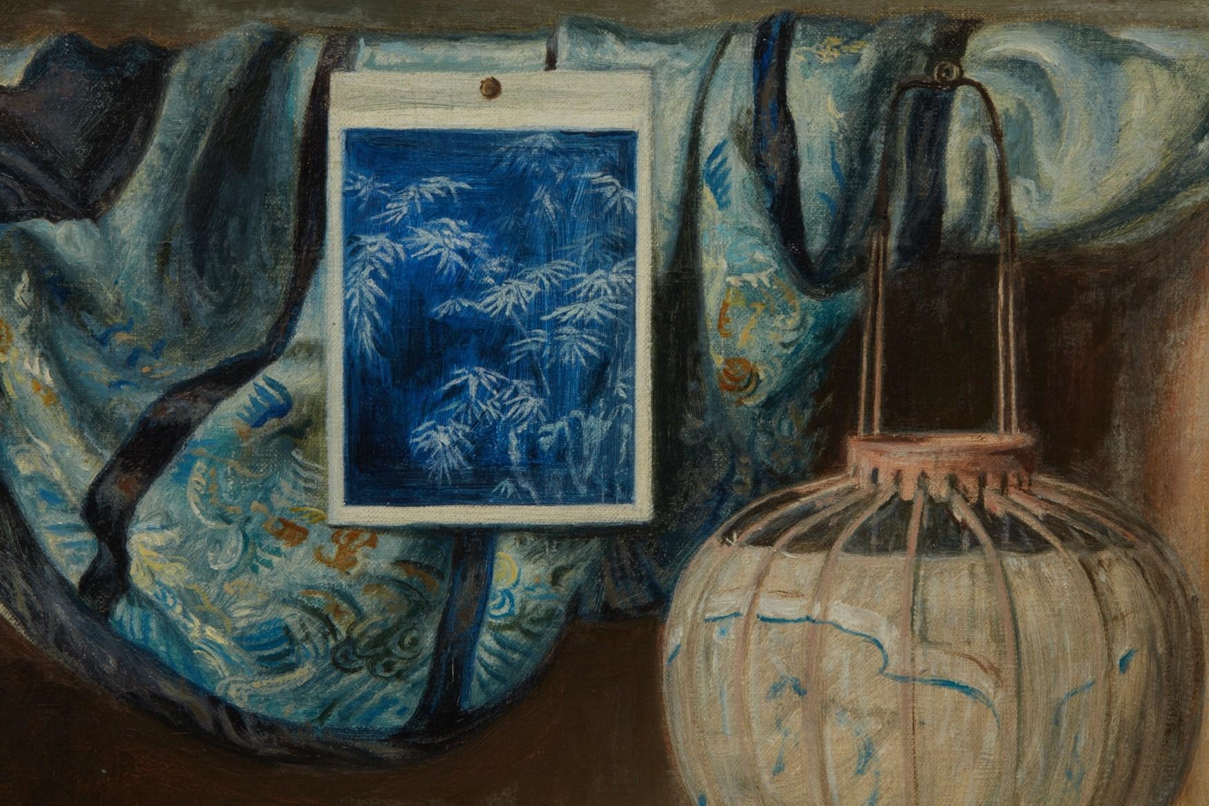 Walter Benoldi | Still life with a copper ewer and a paper lantern ...