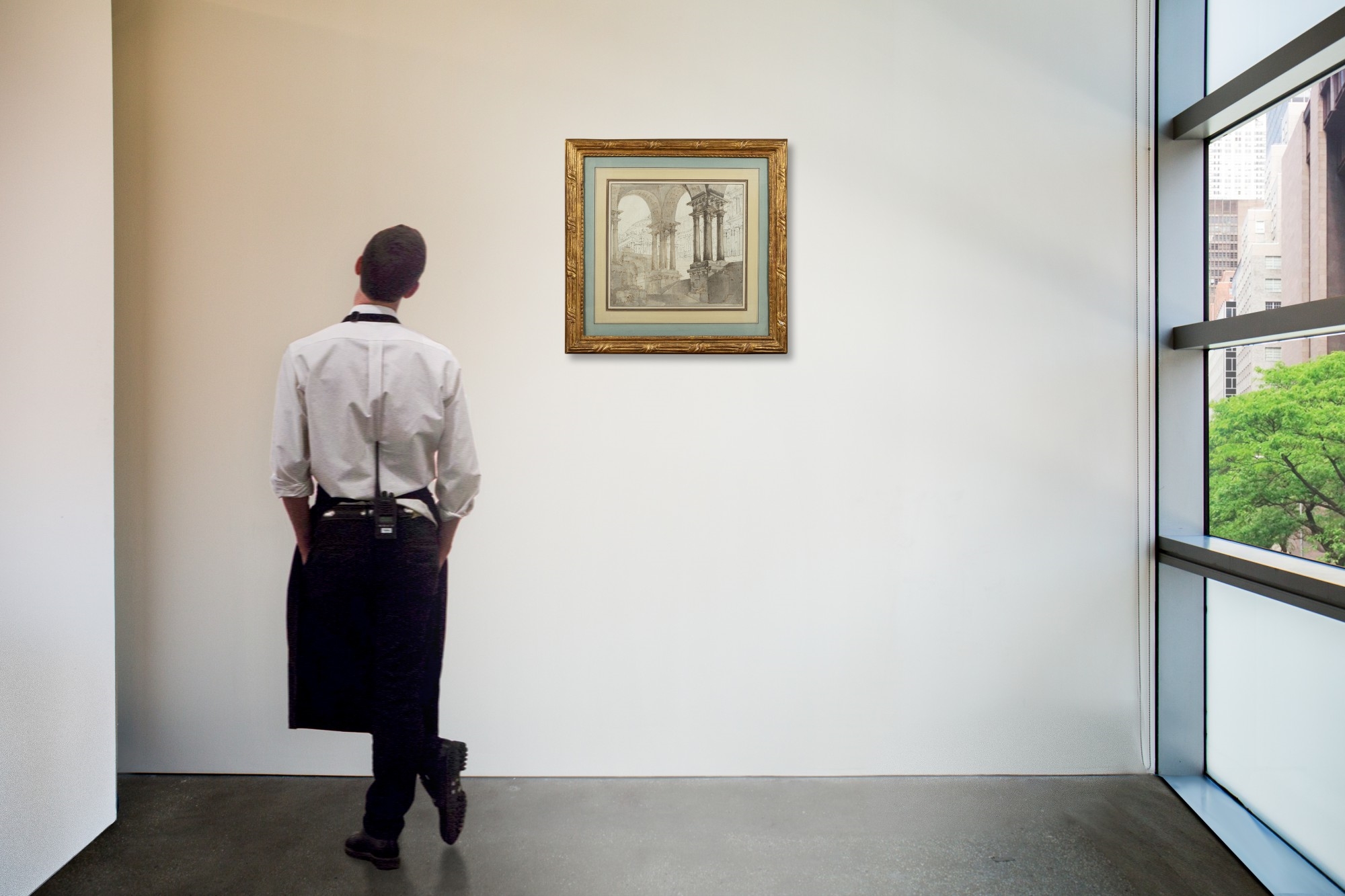 Antonio Galli Bibiena | An architectural fantasy with a porch and a ...