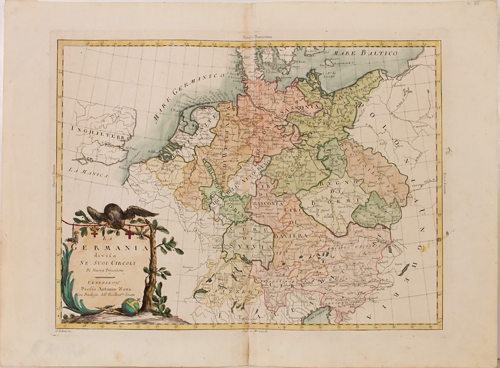 Antonio Zatta | Historische Karte Deutschlands 'Germania' / A historic ...