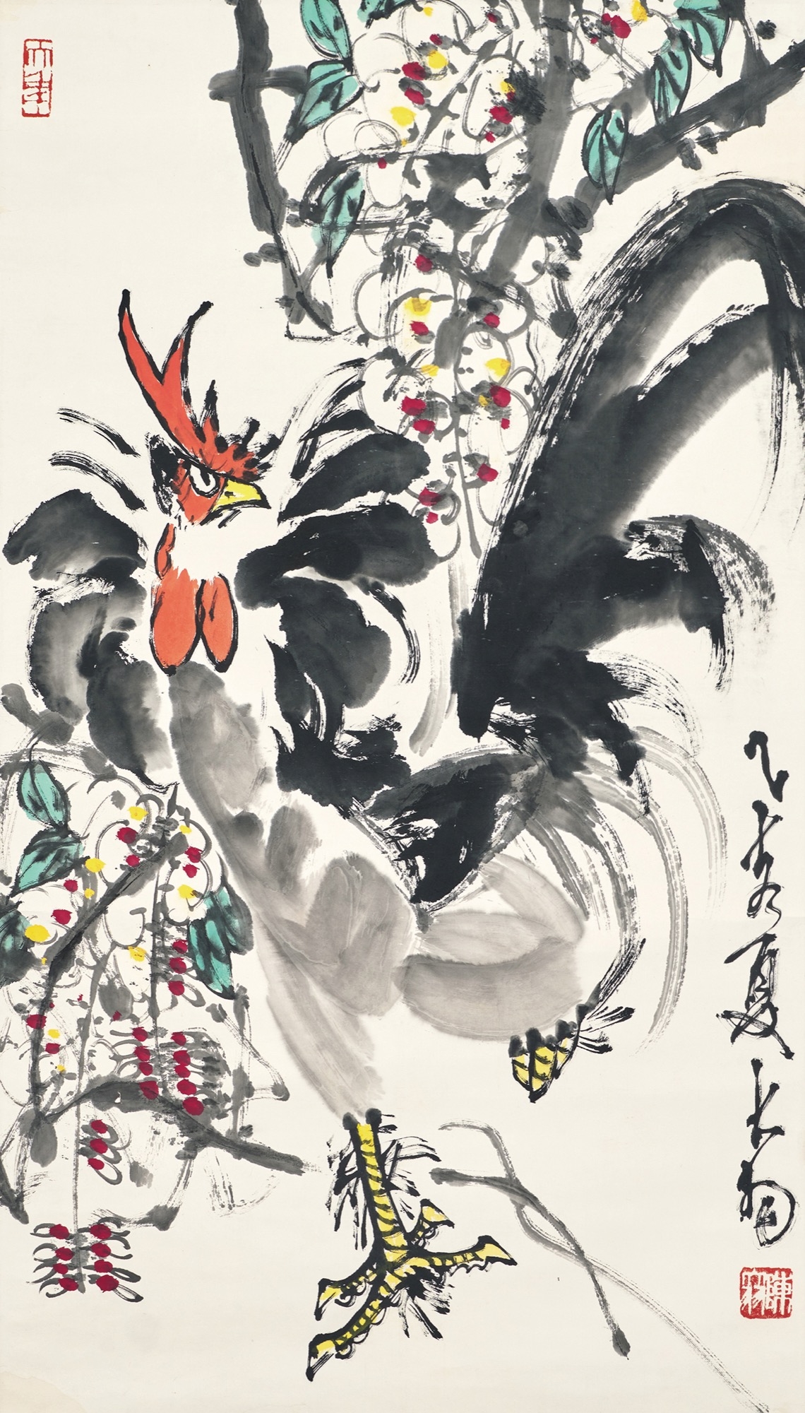 Chen Dayu | Rooster illustration (1995) | MutualArt