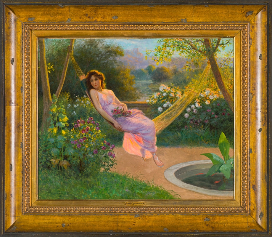Jean Beauduin | Woman in Hammock (1901) | MutualArt