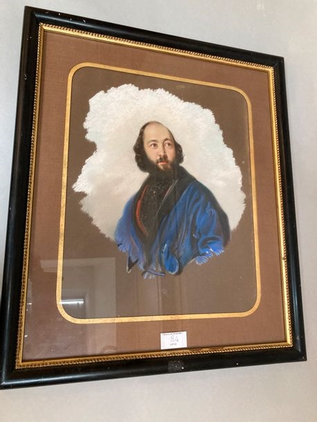 Alexandre-Marie Colin | Portrait of a man in an indoor jacket | MutualArt