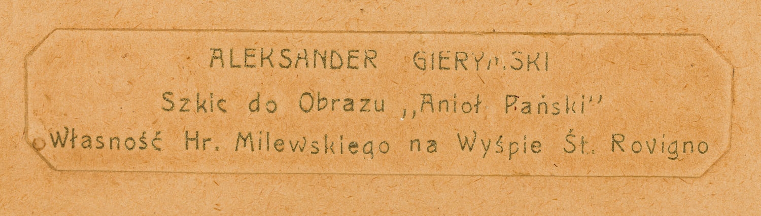 Aleksander Gierymski | Sketch for the painting Aniol Panski (Circa 1889 ...