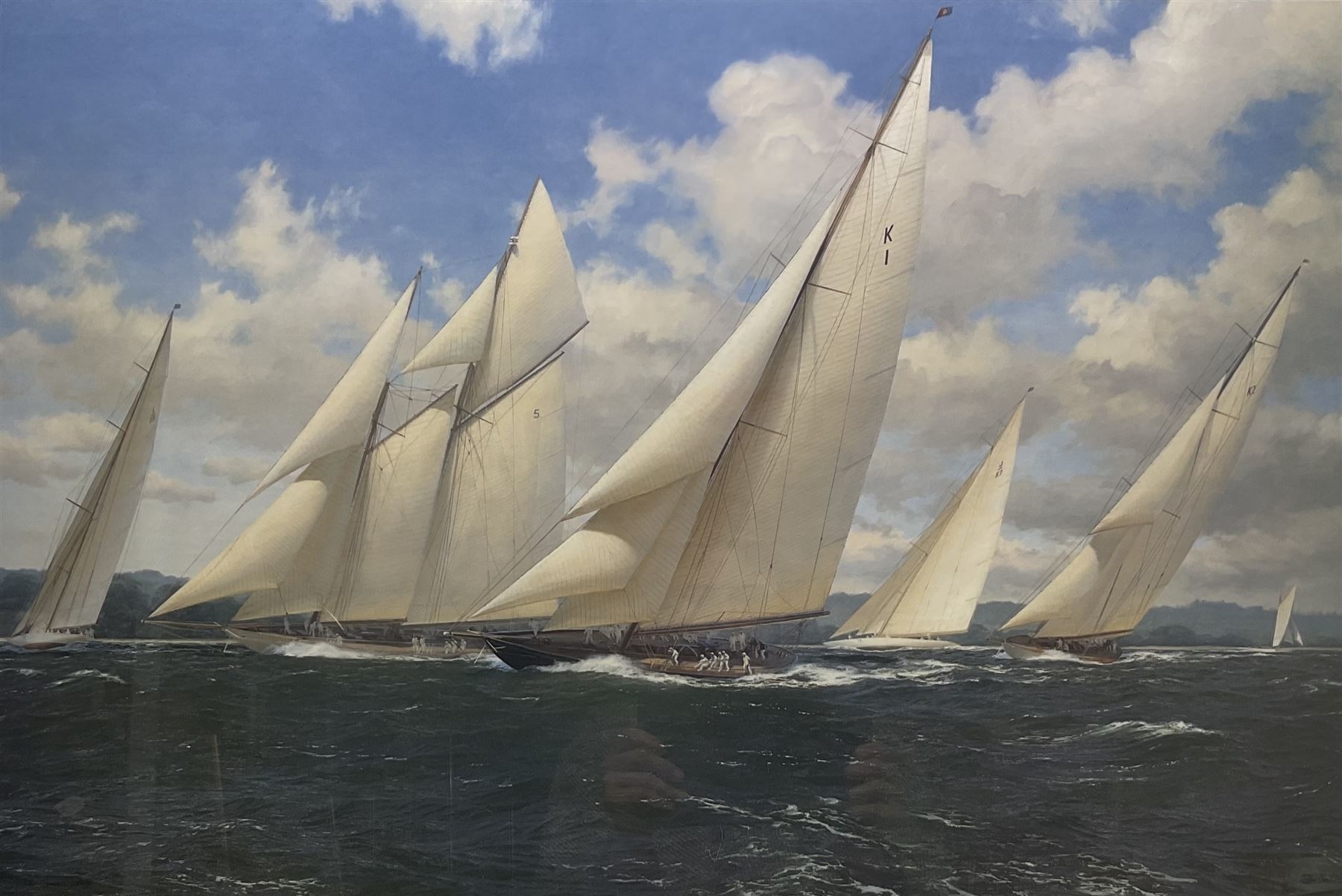 John Steven Dews | J Class Yachts Racing off The Coast | MutualArt