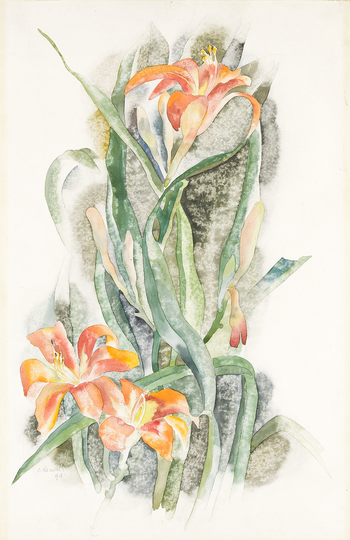 Charles Demuth | Zinnias: A Double-Sided Work (1920) | MutualArt