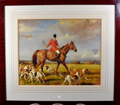 Andre Pater | English huntsman and his dogs | MutualArt