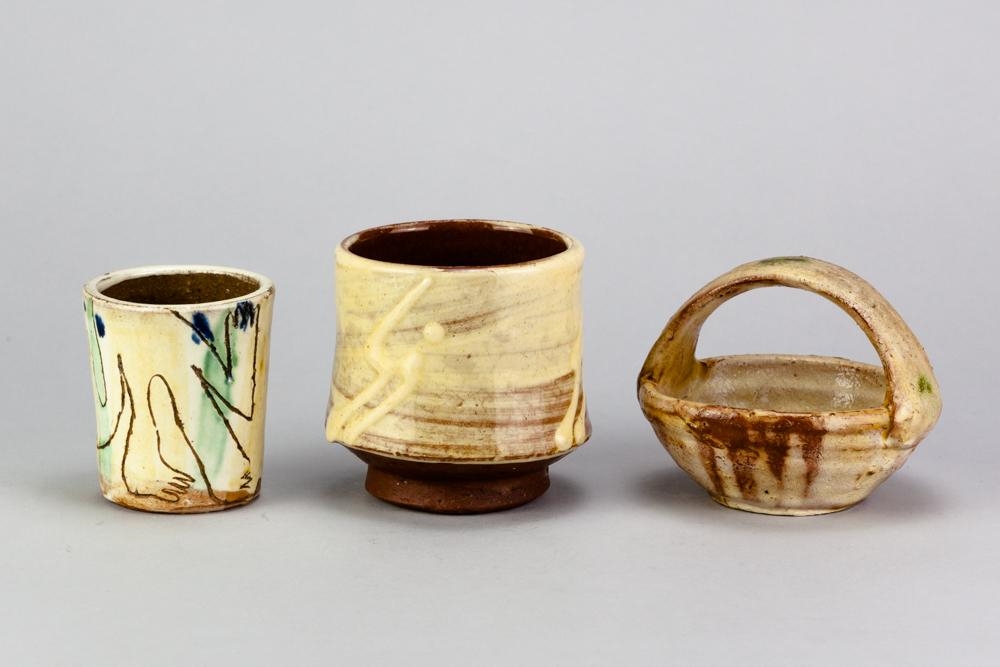 Geoffrey Fuller | a small slip decorated earthenware basket | MutualArt