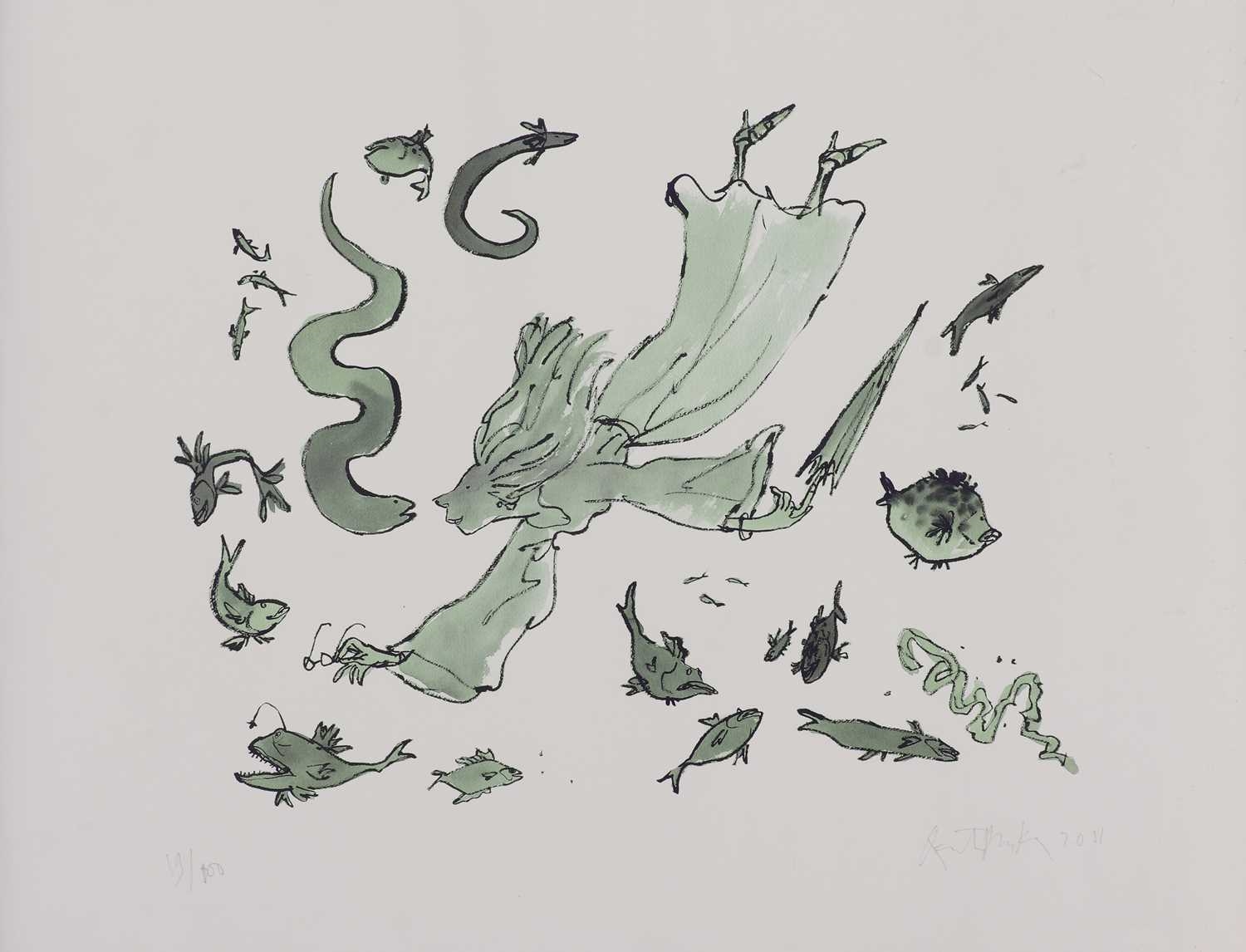 Quentin Blake | From the series 'Life Under Water' (2011) | MutualArt