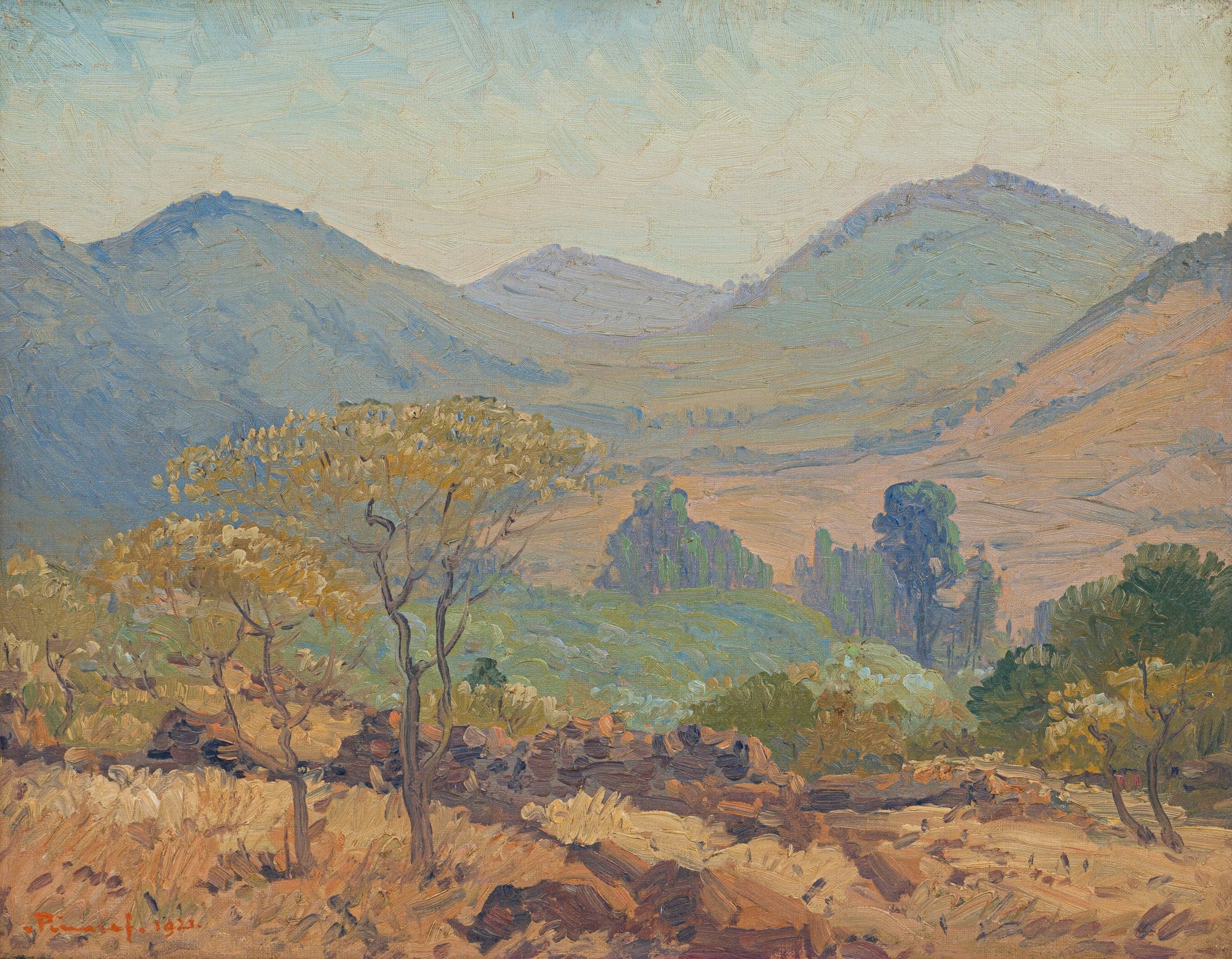 Jacob Hendrik Pierneef | LANDSCAPE WITH RAIN CLOUDS (1923) | MutualArt