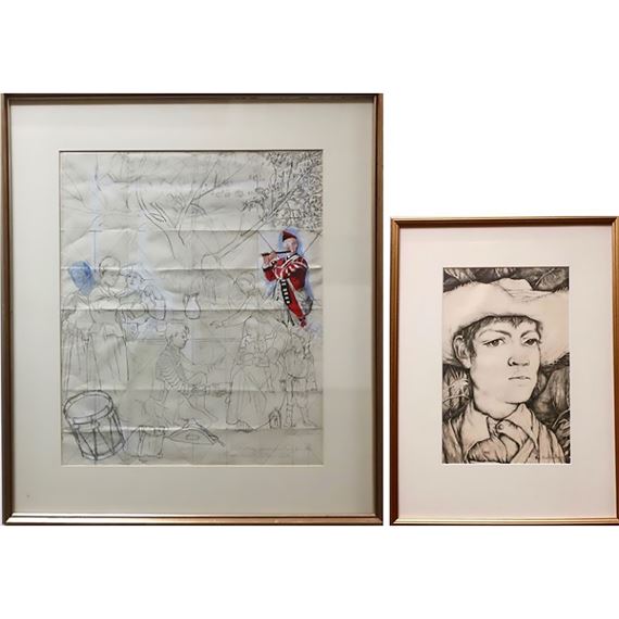 Fred Ross | FIRST STUDY FOR COMPOSITION FOR THE DELANCY MURAL, AILKIN ...