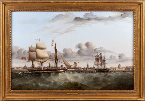 W.K. McMinn | The Pickwick in two positions off Liverpool. | MutualArt