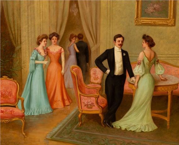 G L Coulet | Figures in Evening Dress | MutualArt