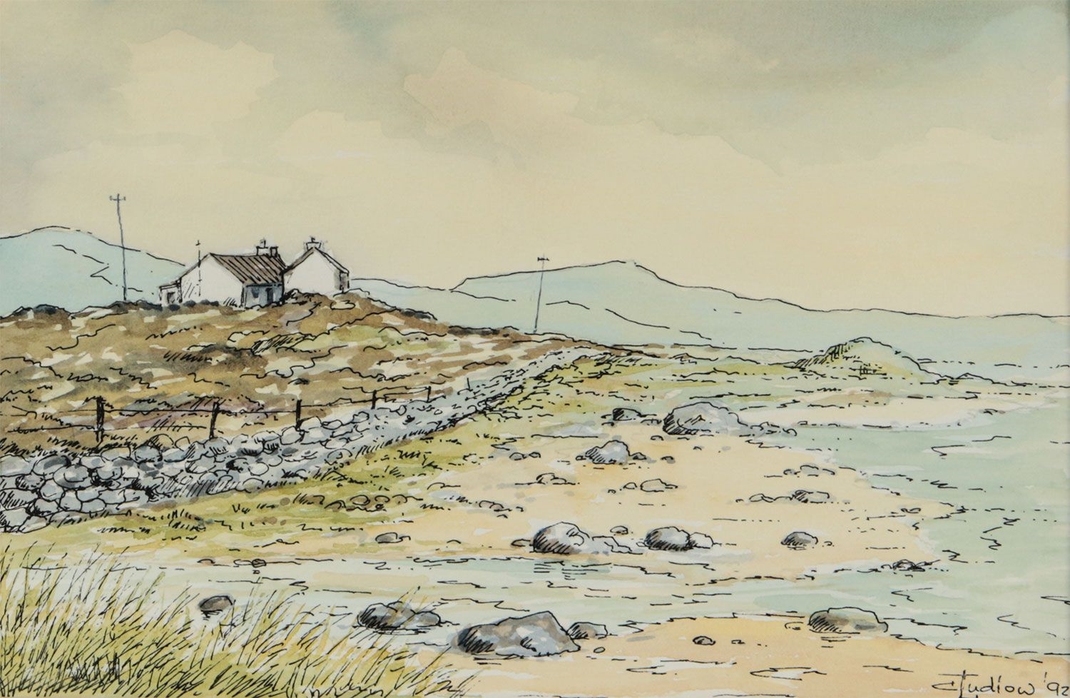 Charles Ludlow | COTTAGE BY THE LOUGH | MutualArt