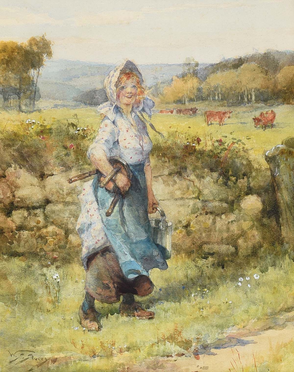 Walter Sidney Stacey | THE MILKMAID | MutualArt