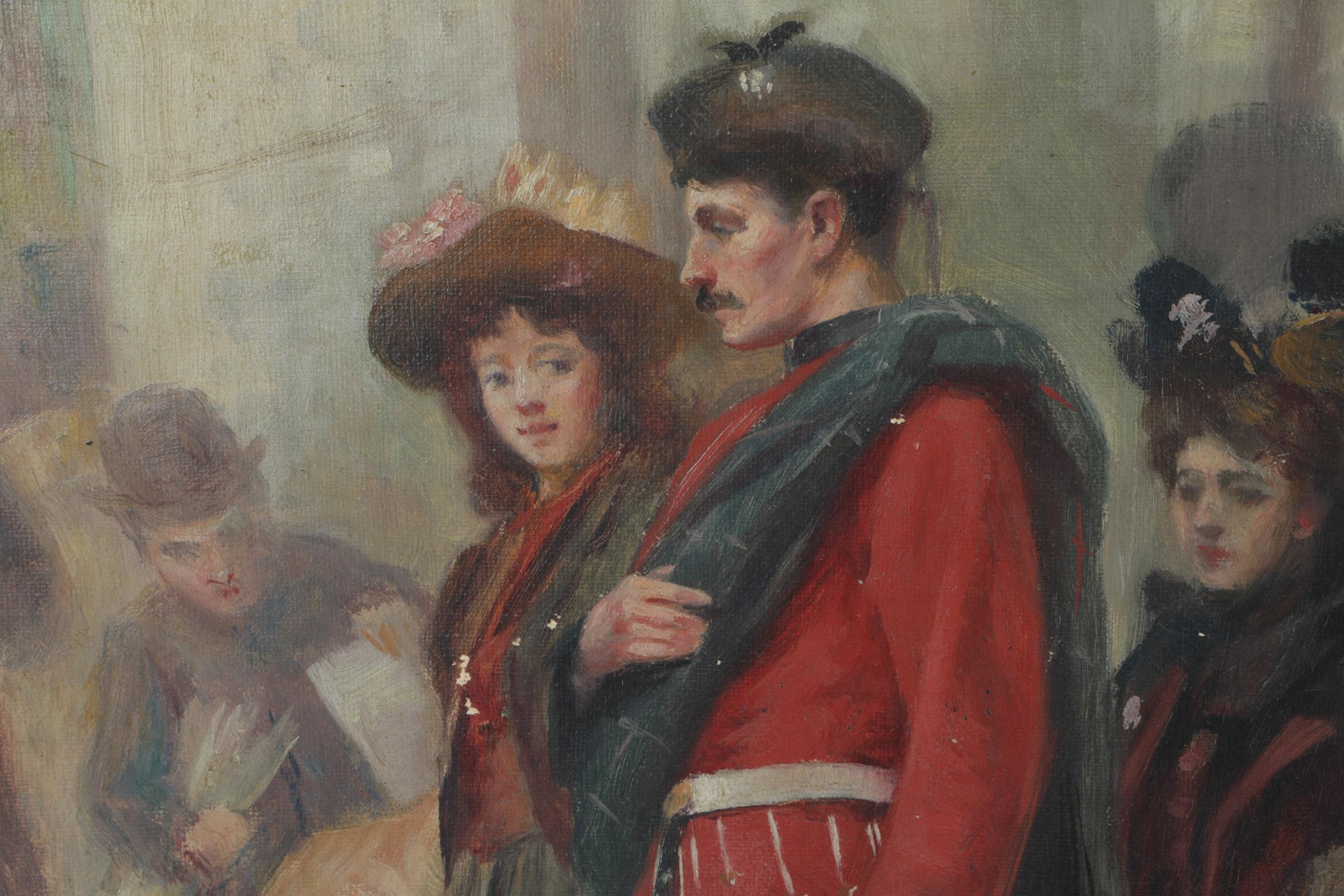 Ludwig Faber | FIGURES IN A STREET SCENE | MutualArt