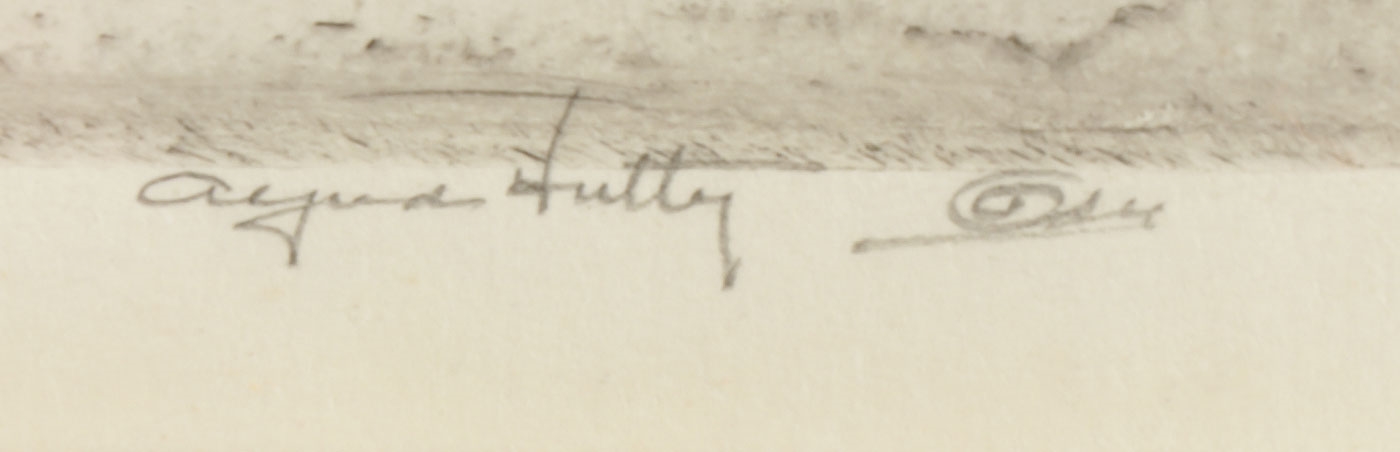 Alfred Heber Hutty | PAIR PENCIL SIGNED ALFRED HUTTY ETCHINGS. (1927 ...