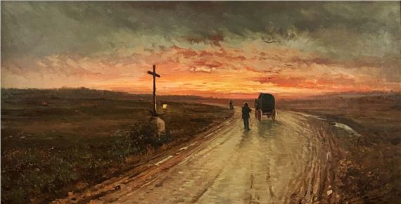 Ettore Simonetti | Sunset (1880s) | MutualArt