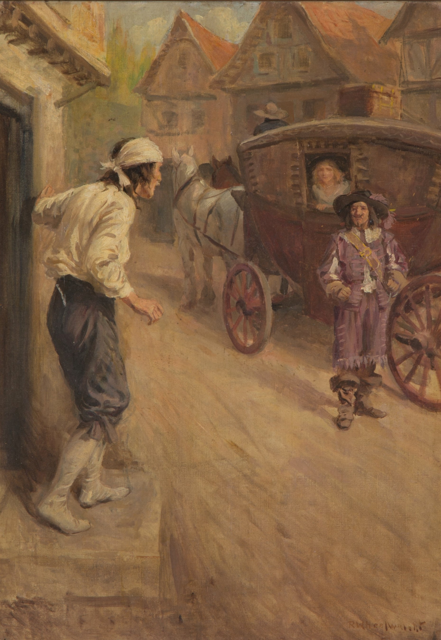 Roland Wheelwright | CARRIAGE WITH CHARACTERS IN THE COUNTRY | MutualArt