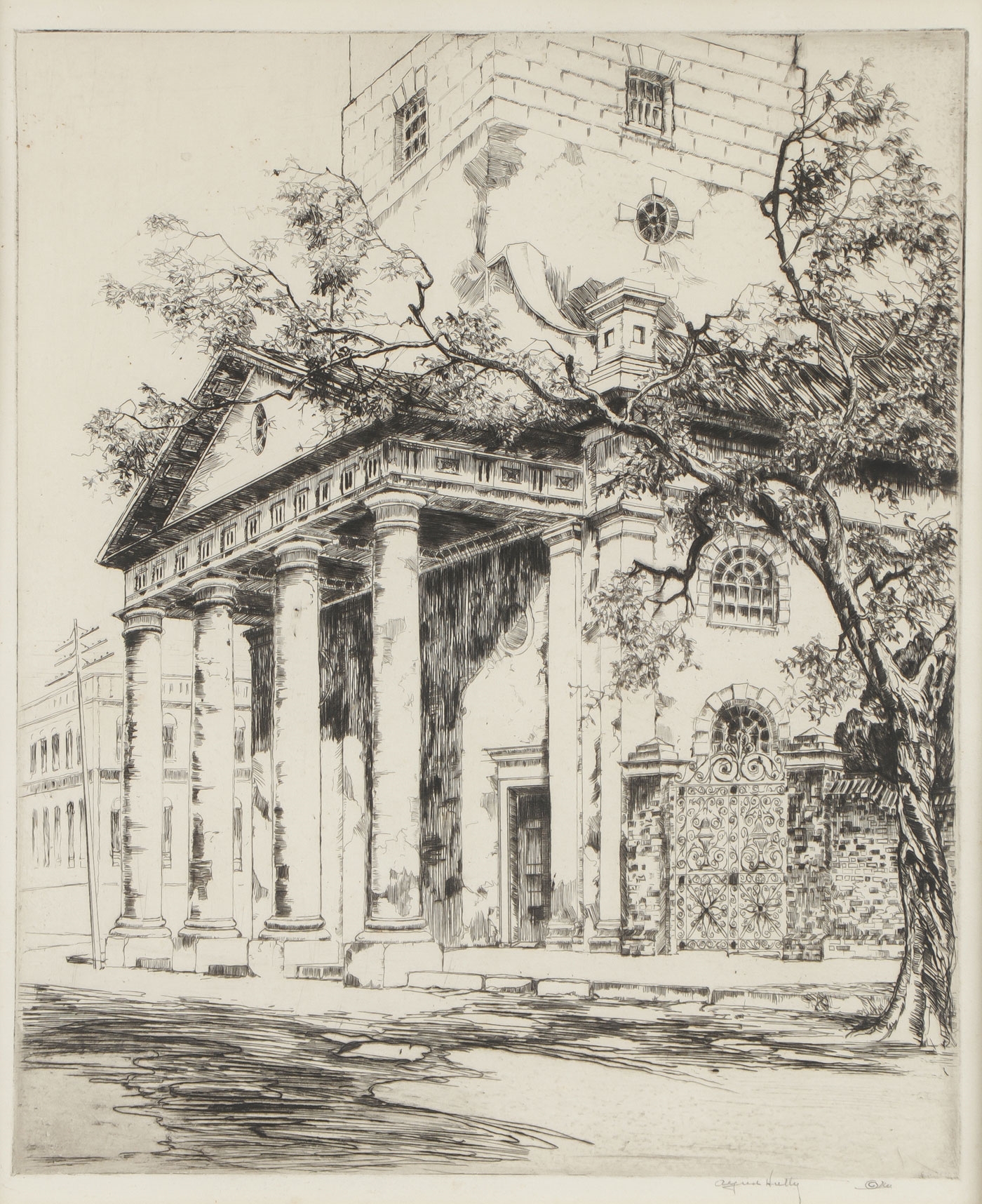 Alfred Heber Hutty | PAIR PENCIL SIGNED ALFRED HUTTY ETCHINGS. (1927 ...