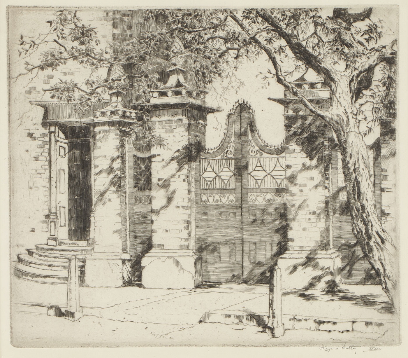 Alfred Heber Hutty | PAIR PENCIL SIGNED ALFRED HUTTY ETCHINGS. (1927 ...
