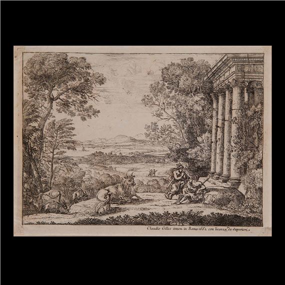 Claude Lorrain | Engraving depicting Mercury and Argos, Italy and ...