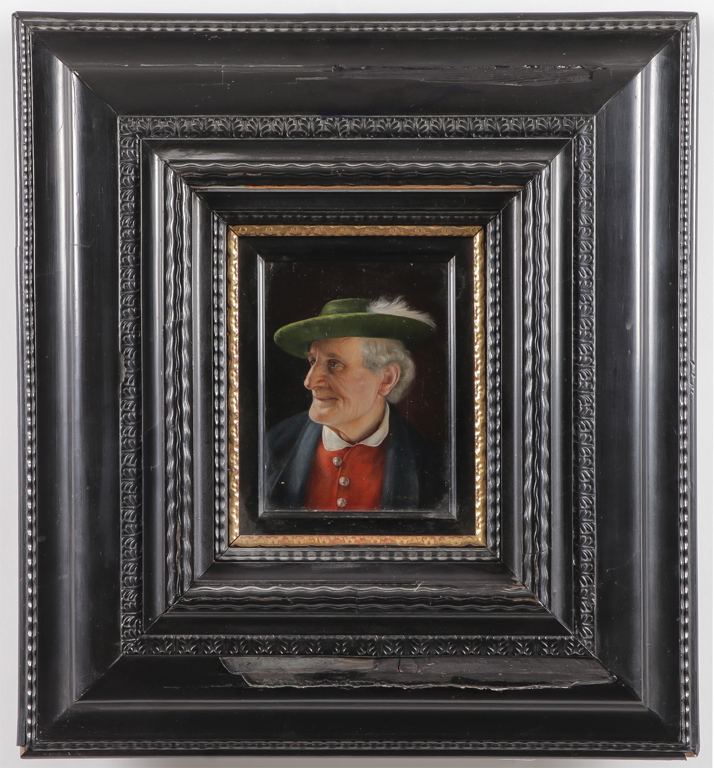 Franz Xavier Wölfle | Portrait of a Man With Hat | MutualArt