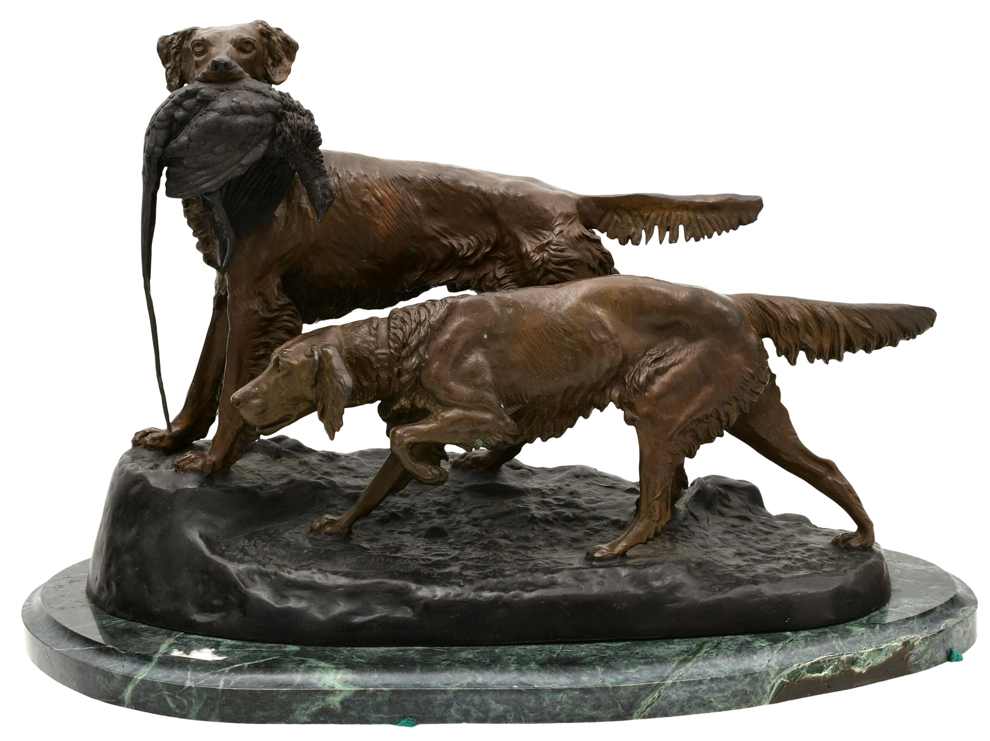 Clovis Edmond Masson | Two Dogs on a Hunt | MutualArt