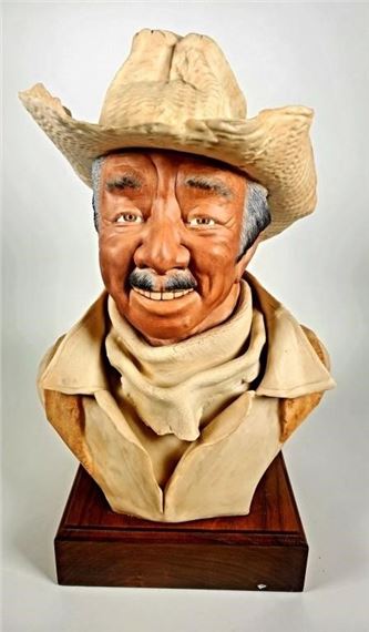 Edward J. Rohn | Large Trail Hand Porcelain Bust by Edward J. Rohn ...
