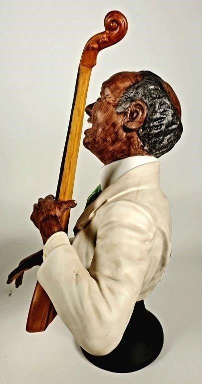 Edward J. Rohn | Large Porcelain Bass Player Bust by Edward J. Rohn ...