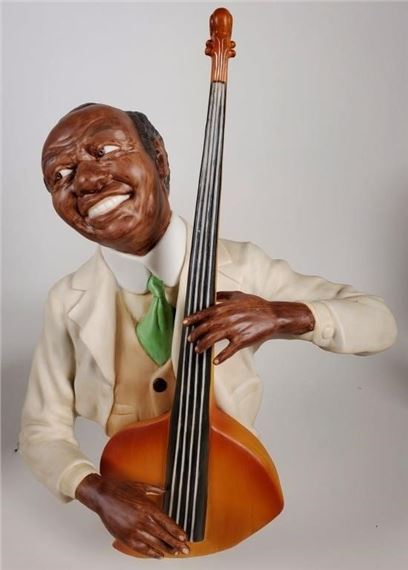 Edward J. Rohn | Large Porcelain Bass Player Bust by Edward J. Rohn ...