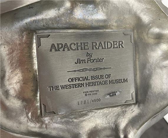 Jim Ponter | APACHE RAIDER Pewter Statue (1990) | MutualArt