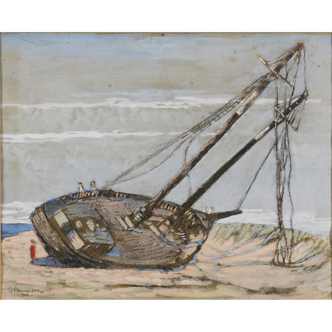 Arthur Musgrave | Beached Sail Boat | MutualArt
