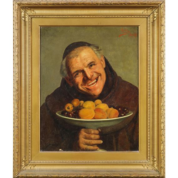 Claudio Rinaldi | Portrait of a Monk with Fruit | MutualArt