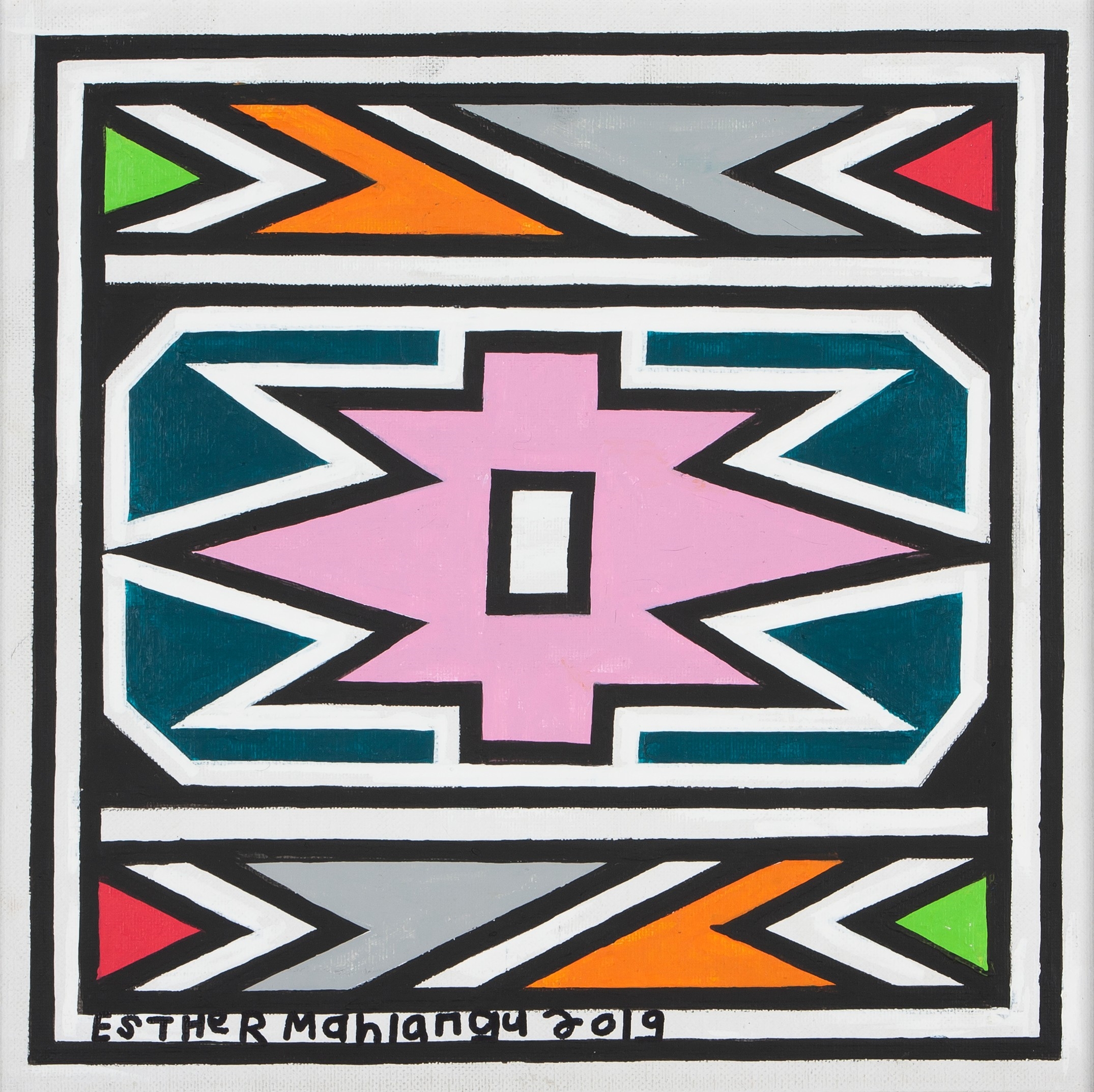 Esther Mahlangu | Esther Mahlangu (South African 1935 - ) NDEBELE ...
