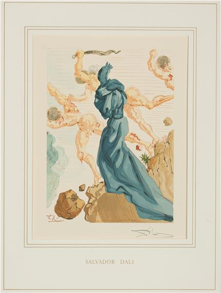 Salvador Dalí | THE BORDERS OF PHLEGETHON (Inferno 15) | MutualArt