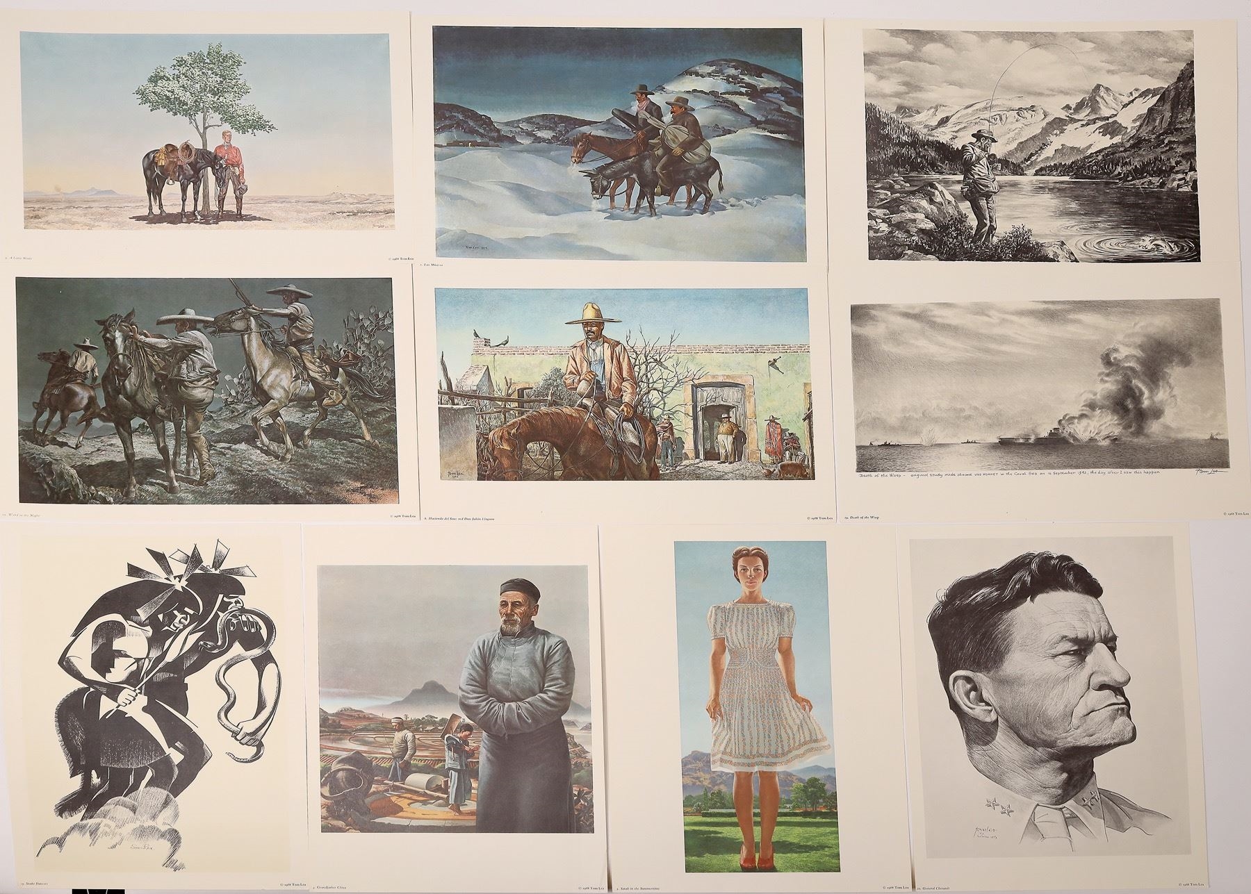 Tom Lea | Scenes of cowboys and pioneers | MutualArt