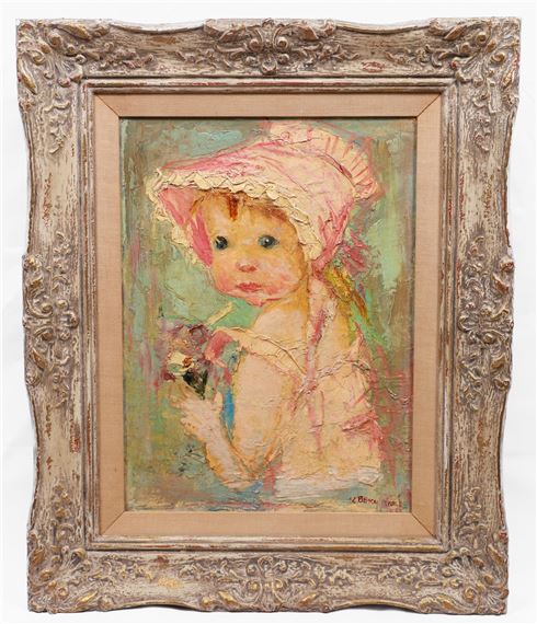 Mary Beich | Little Girl with Flowers | MutualArt