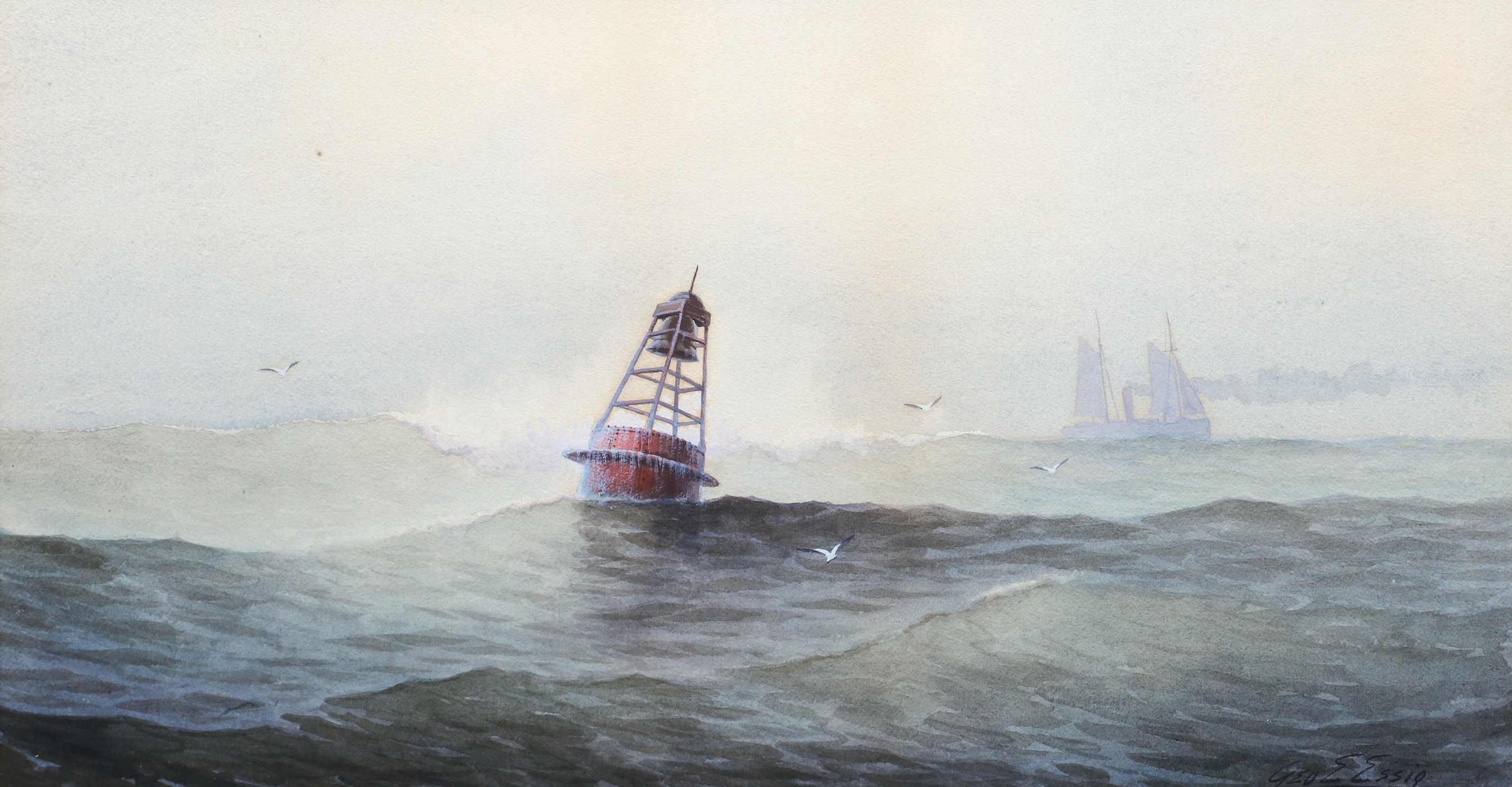 George E. Essig | Marine watercolor painting | MutualArt