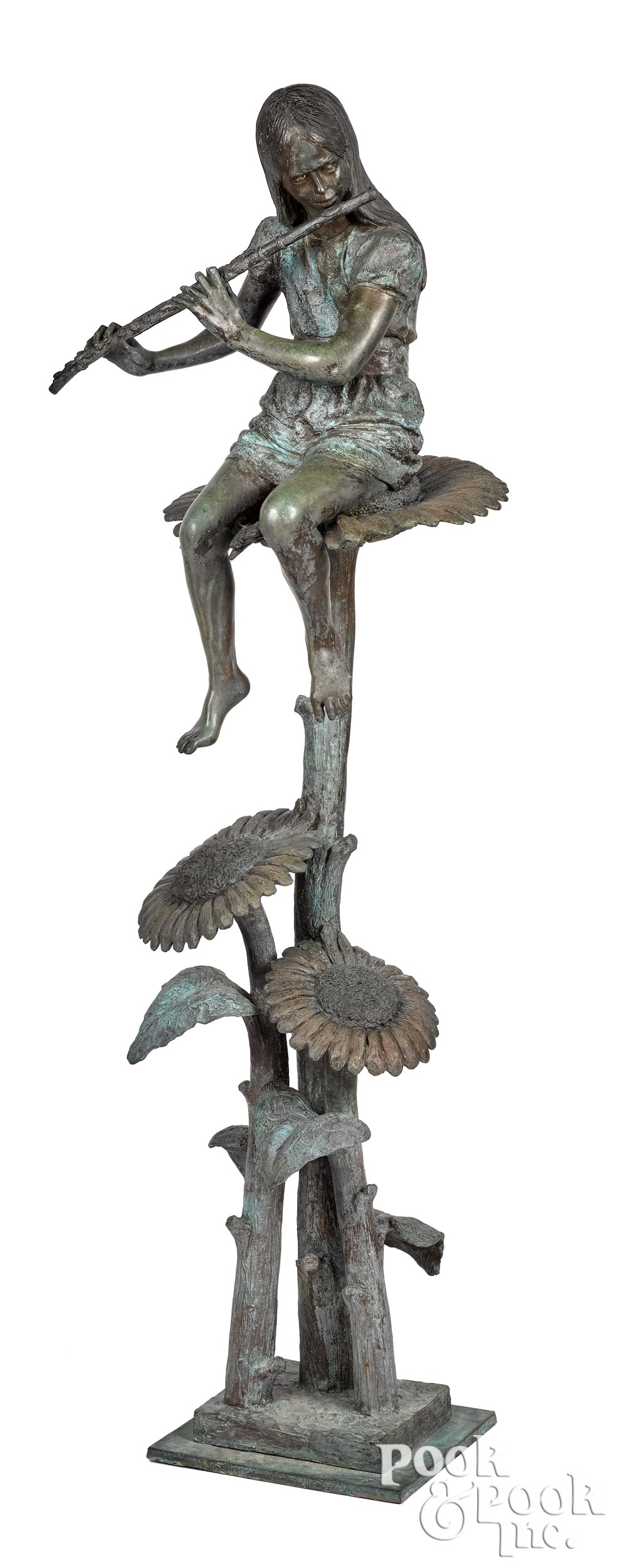 Charles Parks | Charles Parks bronze of Sunflowers | MutualArt