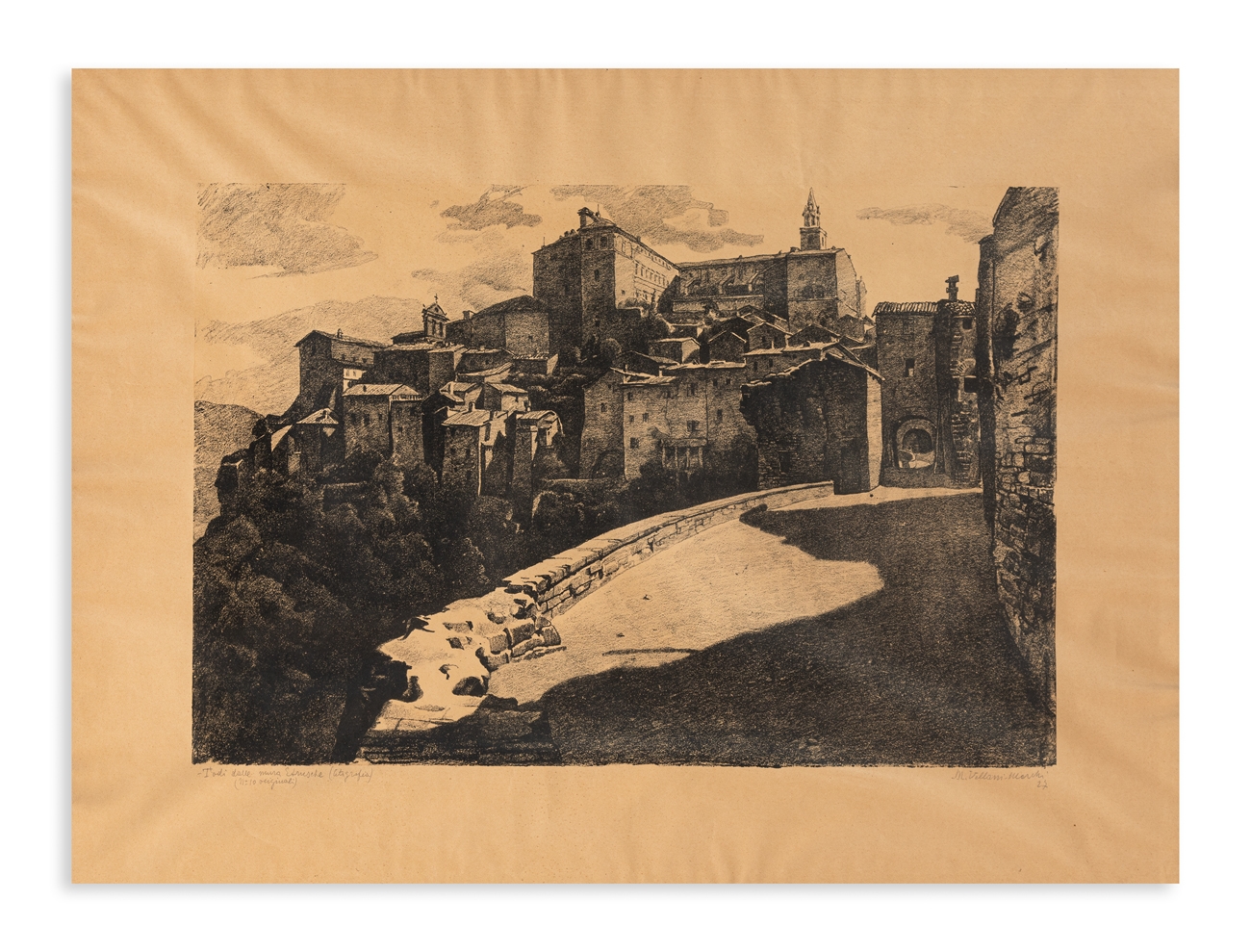 Mario Vellani Marchi | Todi dalle Mura Etrusche (1927) | MutualArt