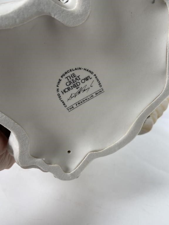 Franklin Mint | FRANKLIN MINT/PORCELAIN THE GREAT HORNED OWL GEORGE ...