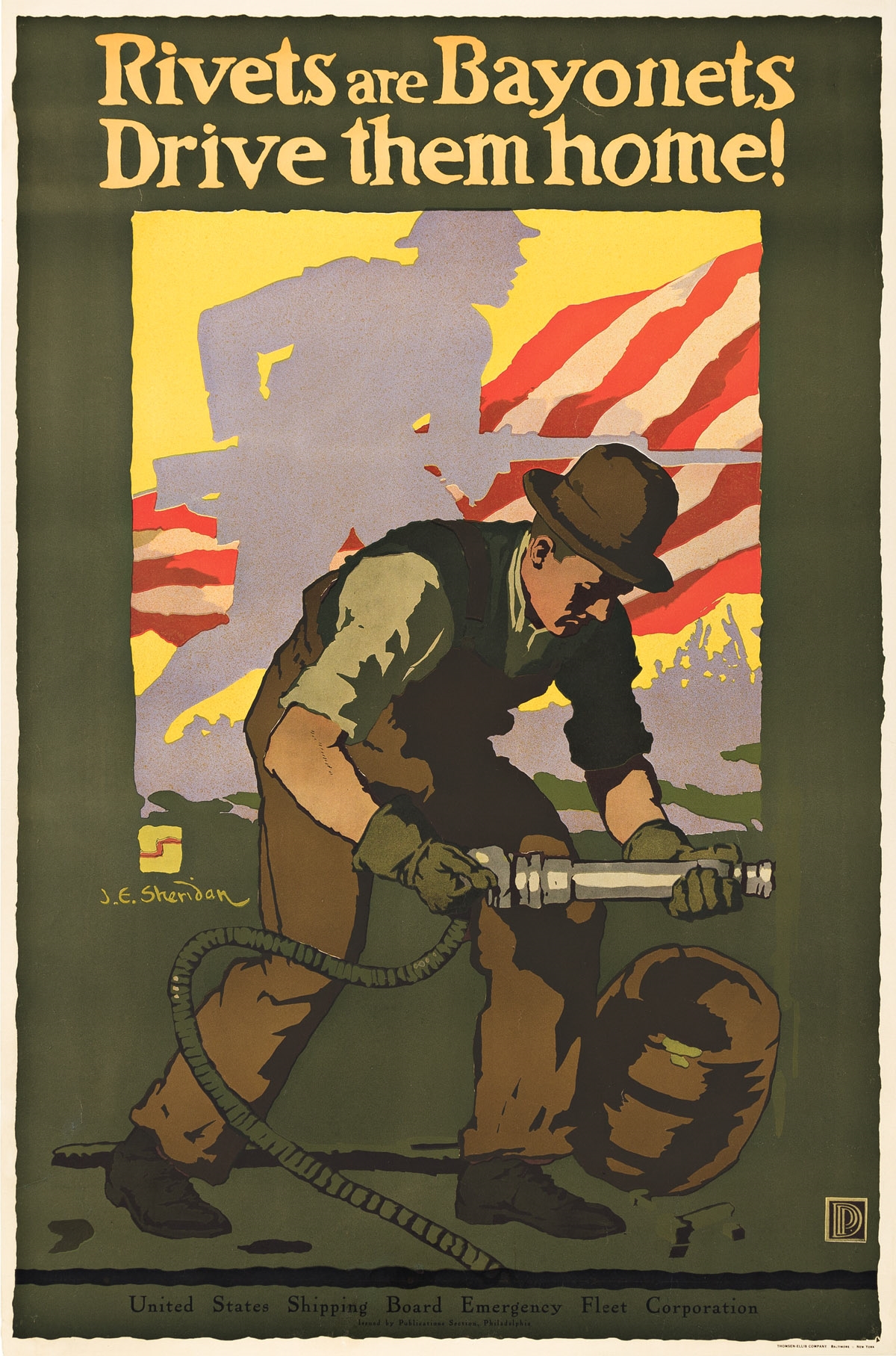 John Emmet Sheridan | RIVETS ARE BAYONETS / DRIVE THEM HOME! | MutualArt