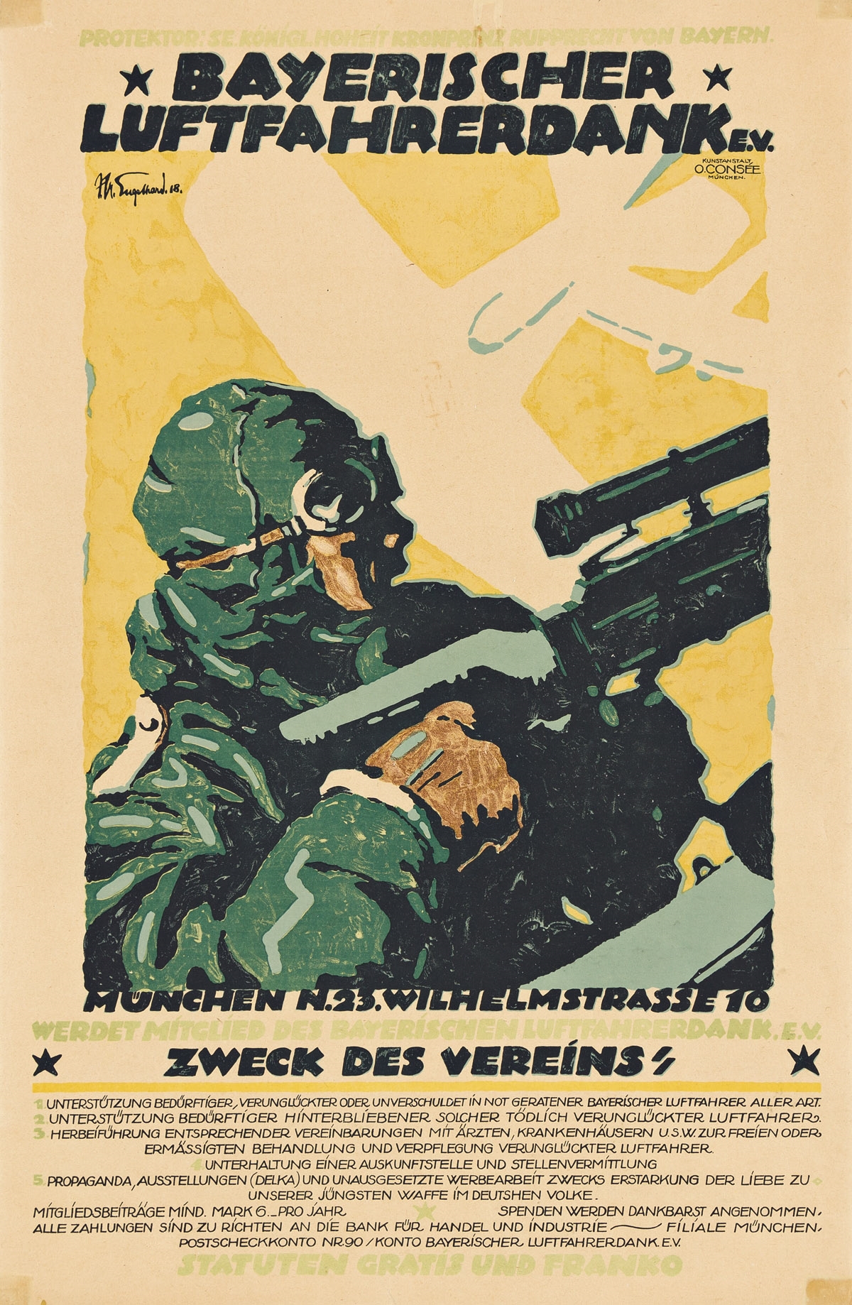 Julius Ussy Engelhard | BAYERISCHER LUFTFAHRERDANK. (1918) | MutualArt