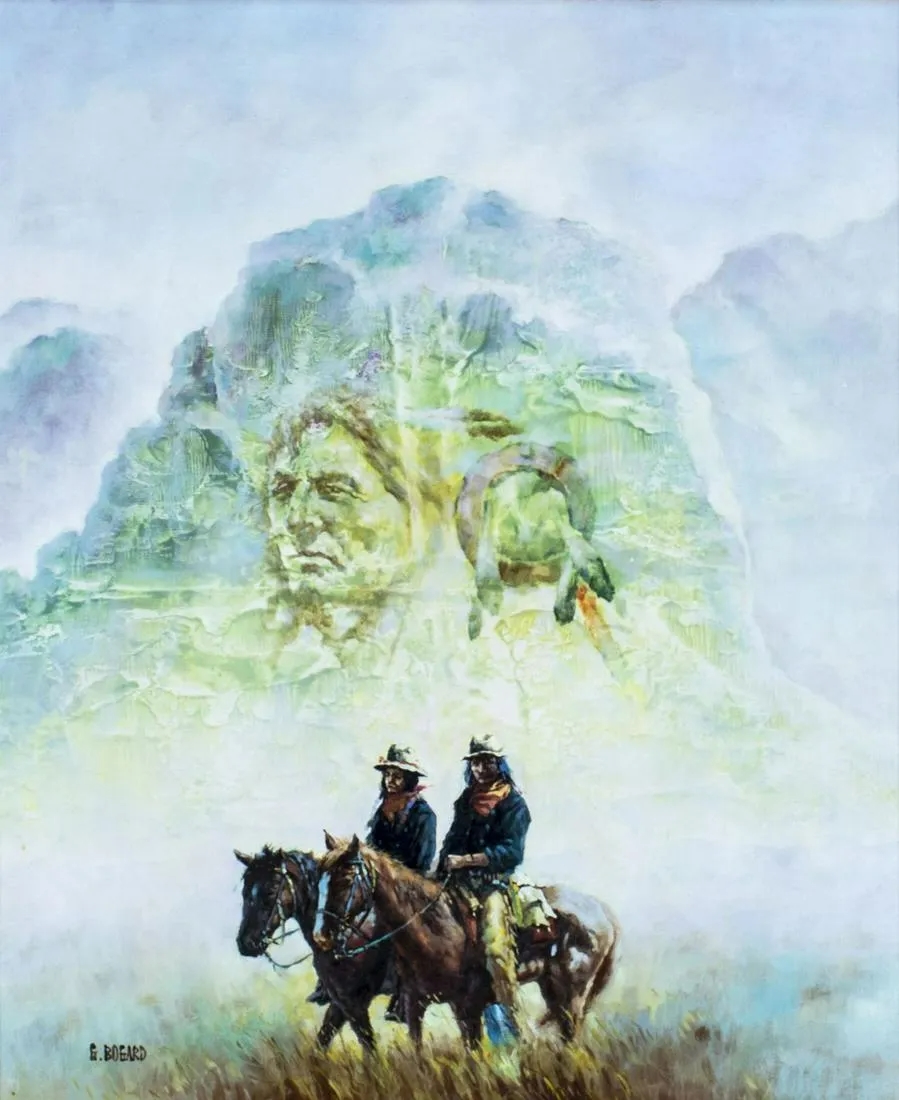 Gerald Bogard | Indian Men on Horses | MutualArt
