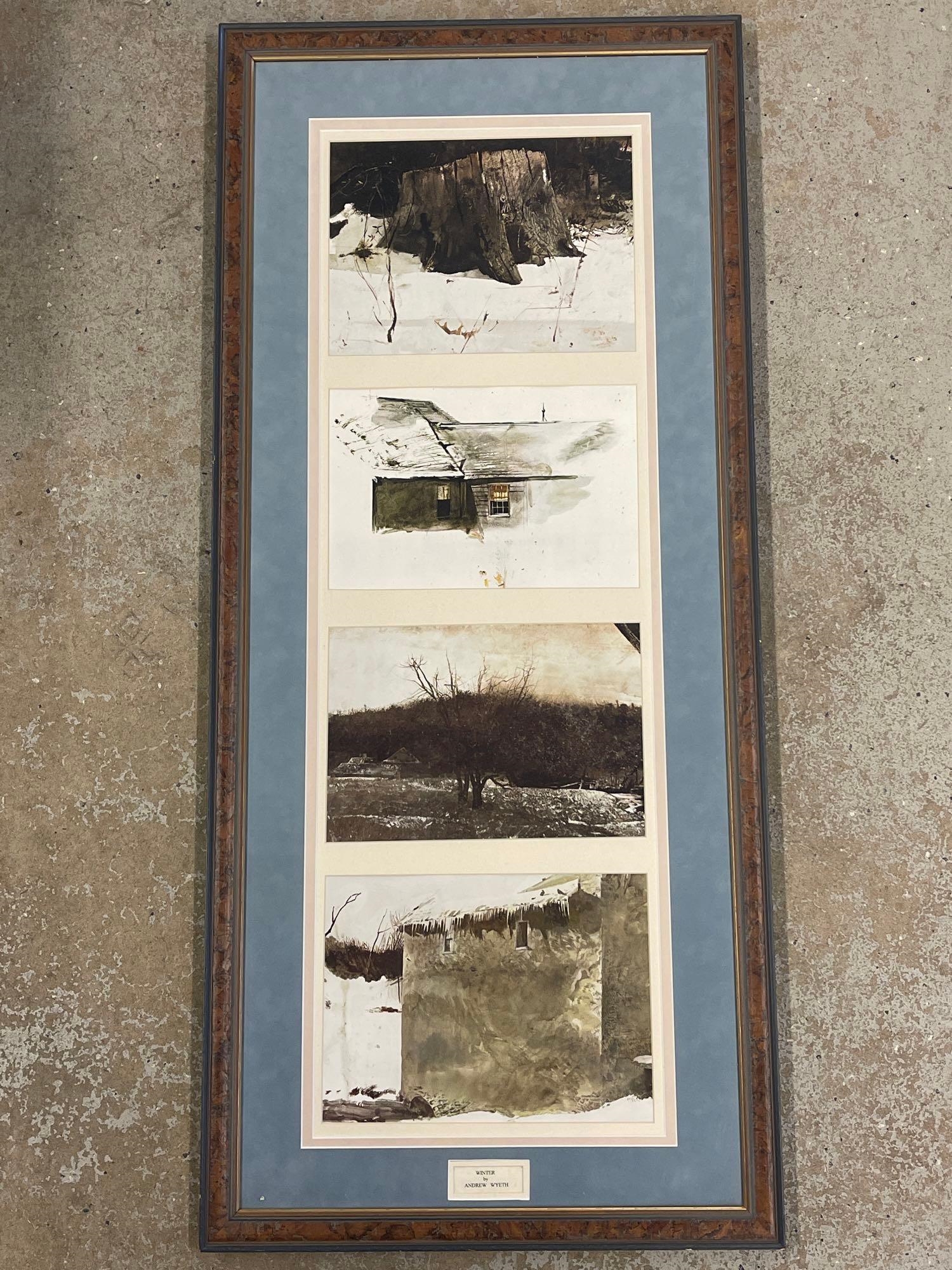Andrew Wyeth | Winter including 4 scenic prints “Up in the Woods”, “The ...